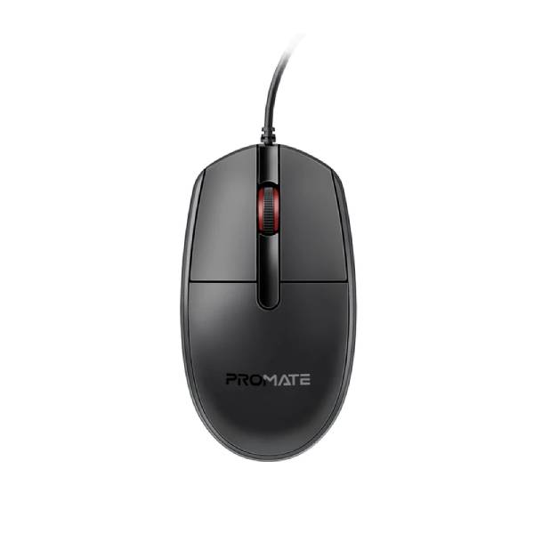 Promate CM1200 Ergonomic Design Wired Optical Mouse | Compuspeed
